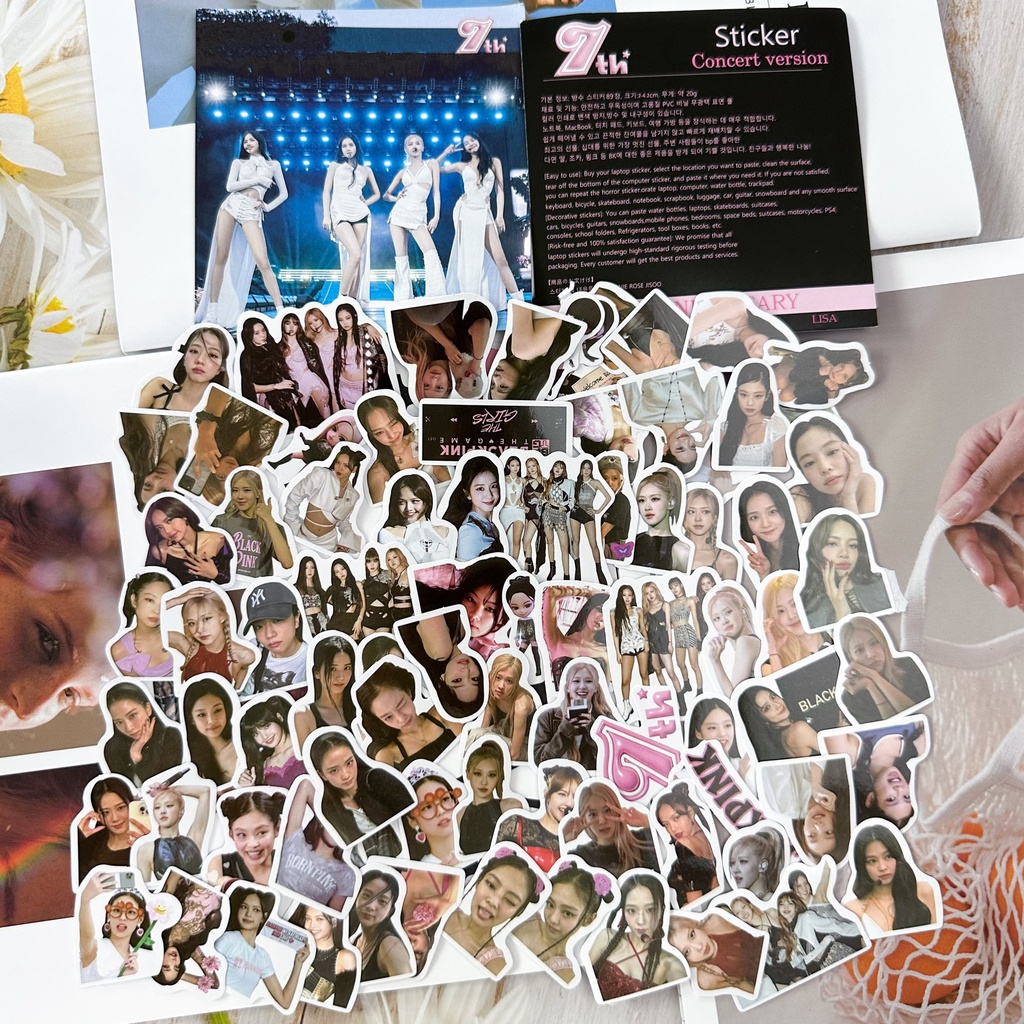 Kpop BlackPink Ink Stickers World Tour Handbook Stickers Lisa JISOO BP ...