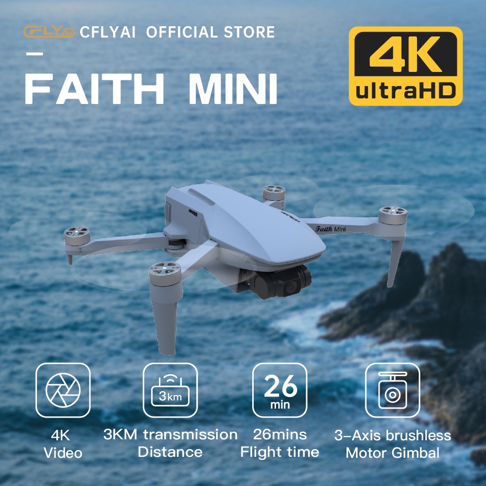 C-FLY Faith Mini 5G WIFI 3KM FPV GPS 4K Camera 3-Axis Brushless Gimbal ...
