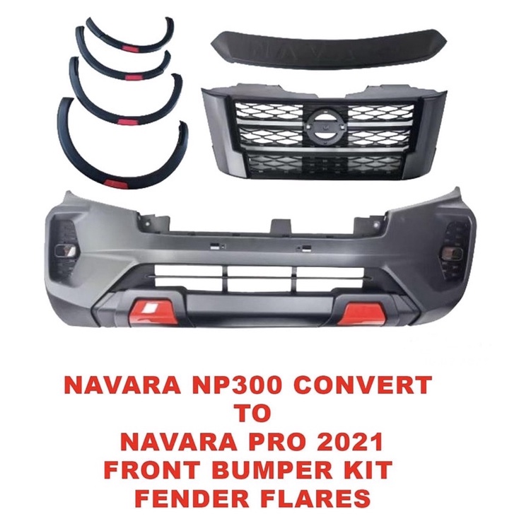 Nissan Navara np300 2016 - 2020 to pro4x 2021 bodykit front bumper ...