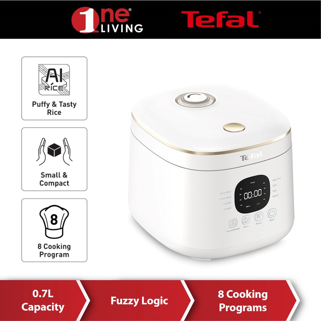 Tefal Rice Mate Mini Fuzzy Logic Rice Cooker (4 cups) RK5151 | Shopee ...