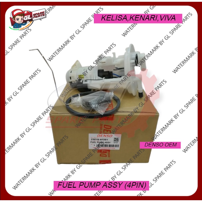 FUEL PUMP ASSY (4PIN) PERODUA KELISA KENARI VIVA (HIGH QUALITY) DENSO ...