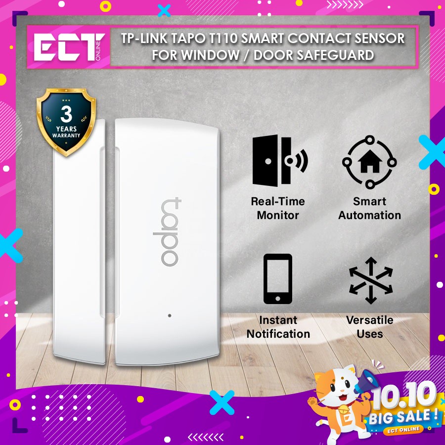 TP-Link Tapo T110 Smart Contact Sensor For Window / Door Safeguard ...