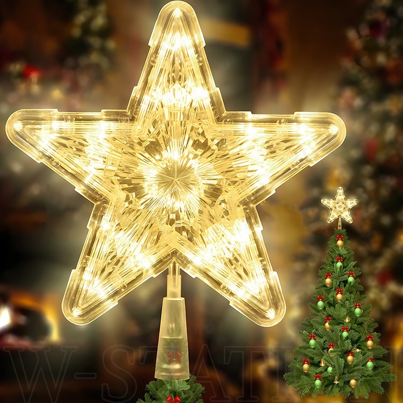 Christmas Home Decoration / Christmas Tree Top Star Lights / Colorful ...
