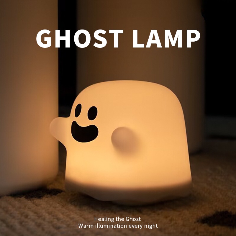 【Ready Stock】Halloween Glowing Ghost Night Light Rechargeable Ghost ...