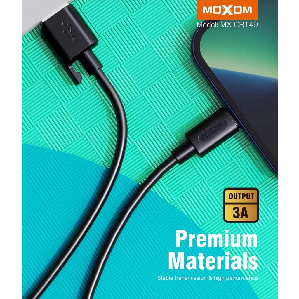MOXOM MX-CB149 Hook 3A Qualcomm Quick Fast Charging High Speed Micro ...