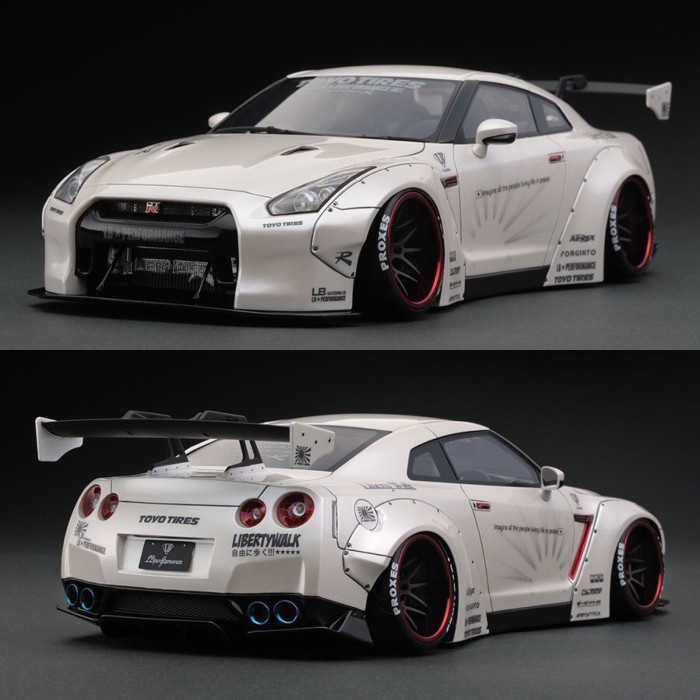 Ignition Model 1:18 LB-Works GT-R R35 (White) | Shopee Malaysia