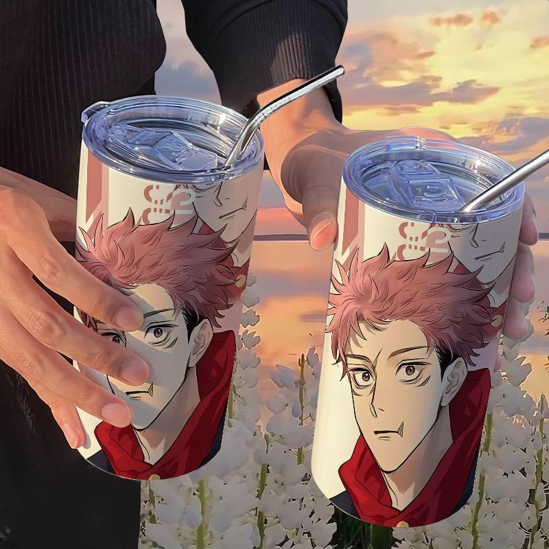 Gojo Satoru Jujutsu Kaisenthermos Geto Suguru cup with straw casual cup ...