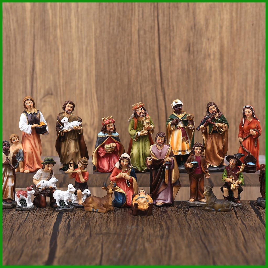 Holy Family Resin Figurines Set of 20pcs Holy Nativity Statue Resin ...