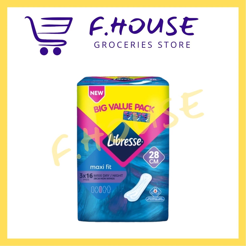 Libresse Maxi Day / Night Non Wing 28cm (3 x 16's) | Shopee Malaysia