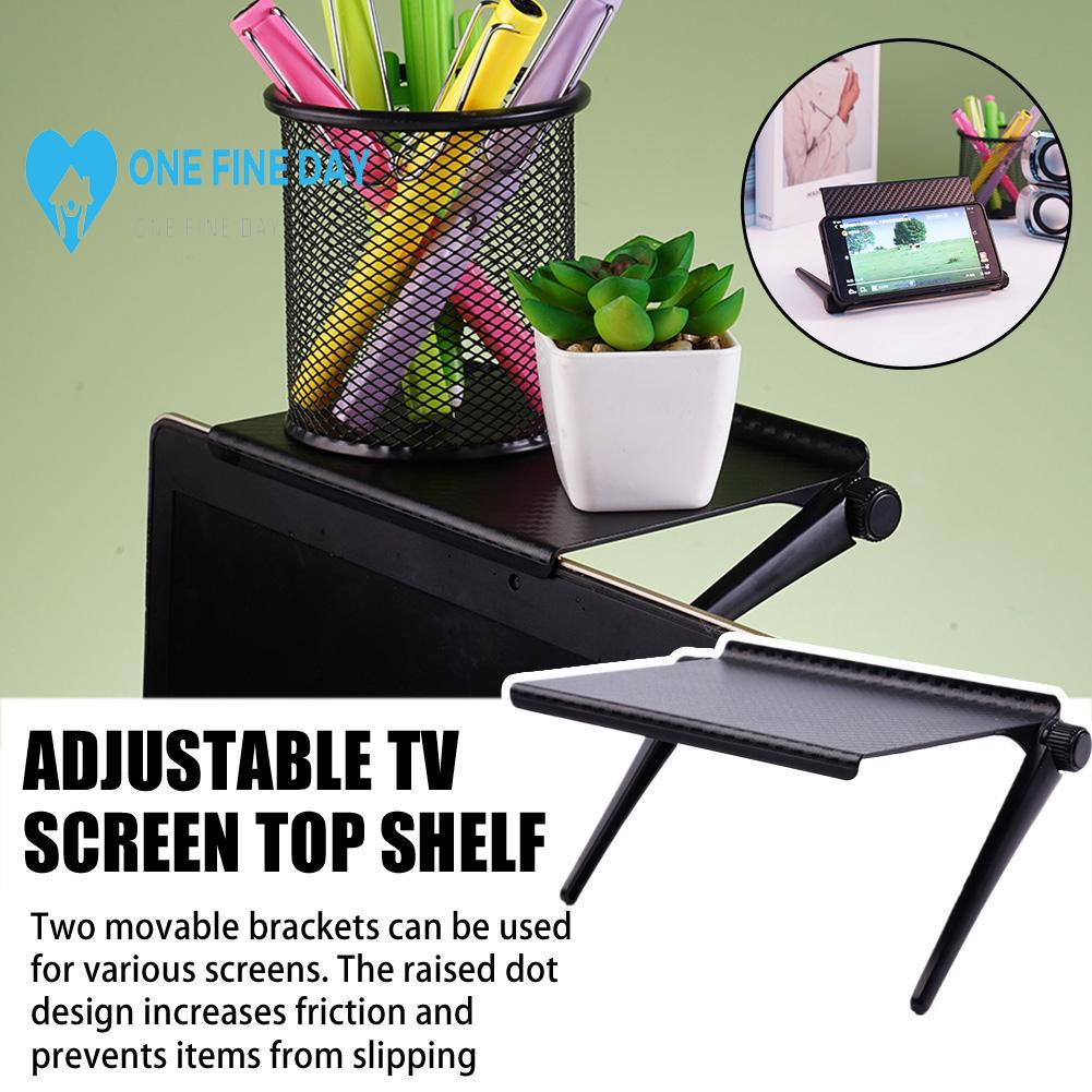 Perforation-free Display Shelf TV Bracket Screen Router Shelf Storage ...
