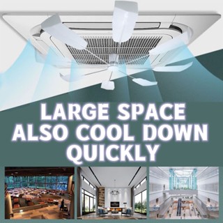 Central Aircond Wind Guide Fan 360° Rotating Blade Cassette Aircon ...
