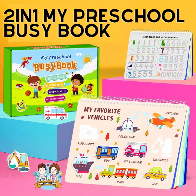 30 Pages Activity Card My Preschool Busy Book Early Education ...