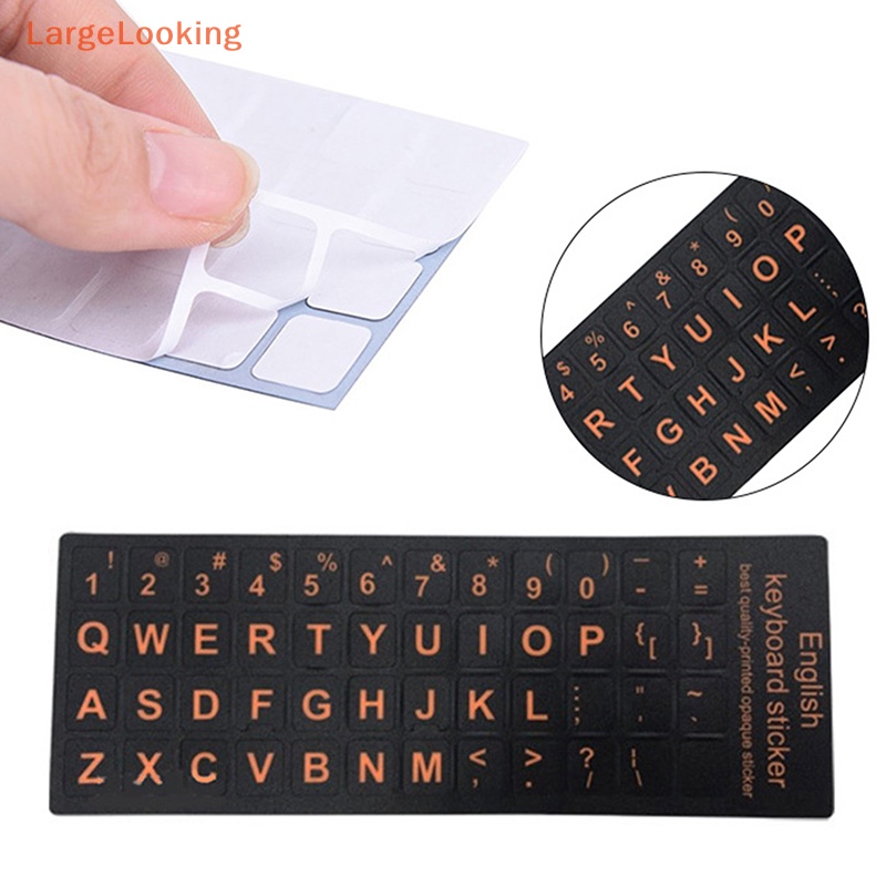 [LargeLooking] English Keyboard Stickers Letter Alphabet Layout Sticker ...