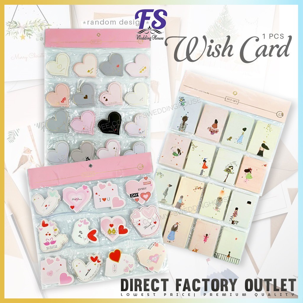 1 PCS - Gift Wish Card/Greeting Cards/Wish Card/Message Card/Cutie Card ...