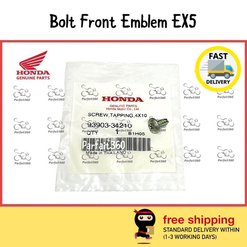 93903-34210 HONDA EX5 DREAM / POWER Bolt Pan Tapping 6x10 Front Emblem ...