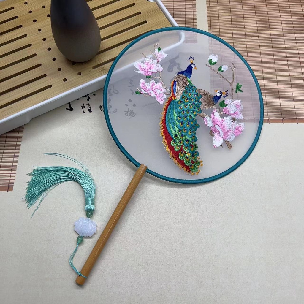 Embroidery Flower Fan Suzhou Double Sided Su Embroidery Fan Tuan Fan Su ...
