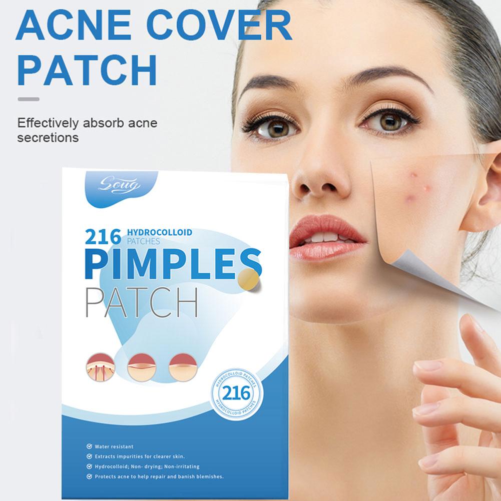 216pcs Hydrocolloid Acne Patch Invisible Acne Pimple Patch Face Spot ...