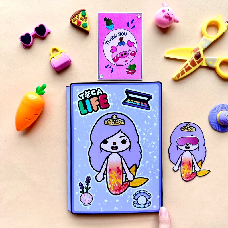 Toca Life World Quiet Book Toca Boca Doll House Paper Doll House Book ...