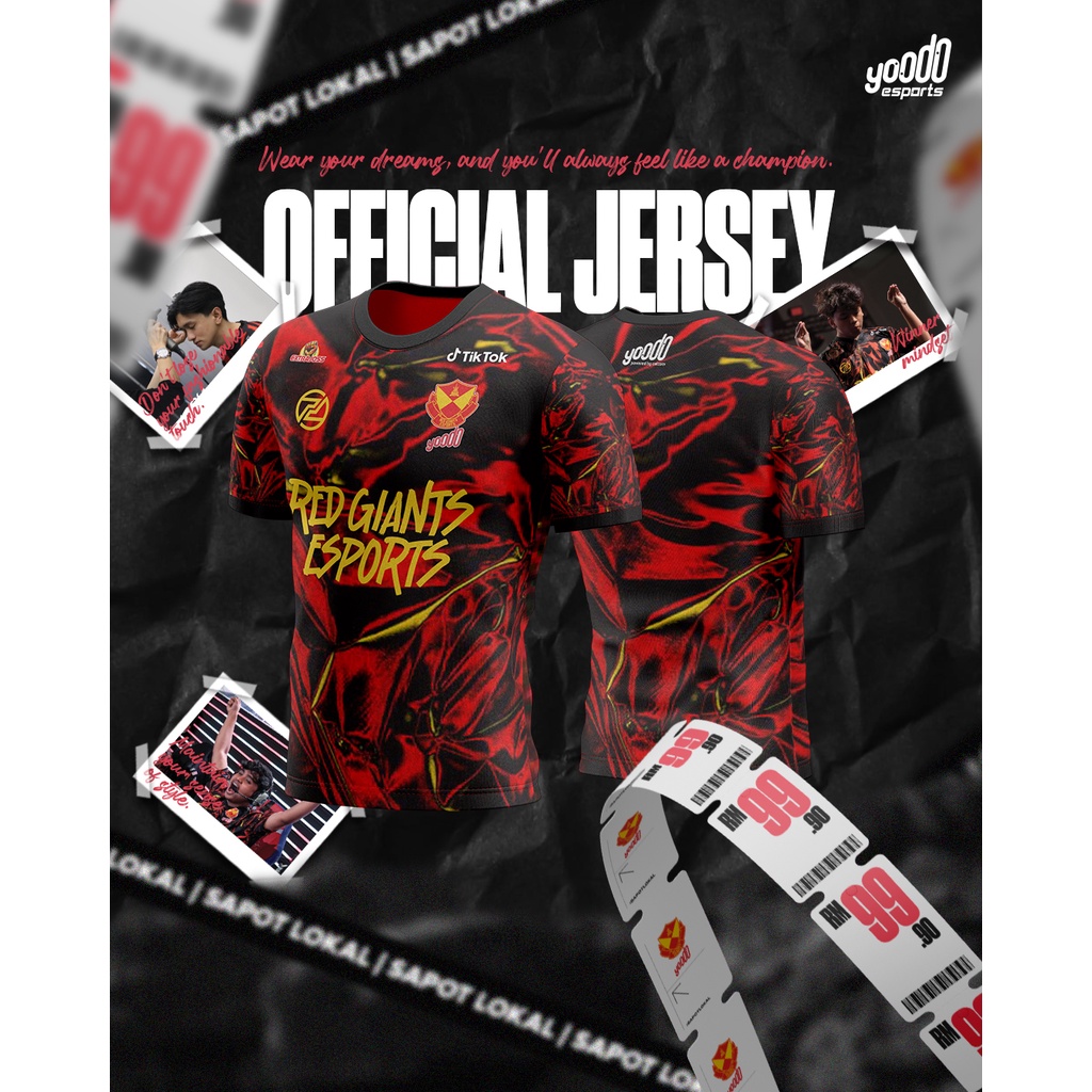 Yoodo Red Giants Official Esports Jersey. "Red Giants" Esport Full ...