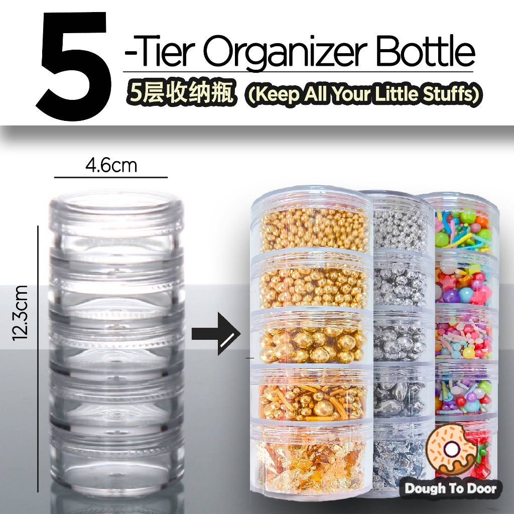 5 Tier Organizer Bottle Plastik Botol Plastik Biscuit Container Plastic ...