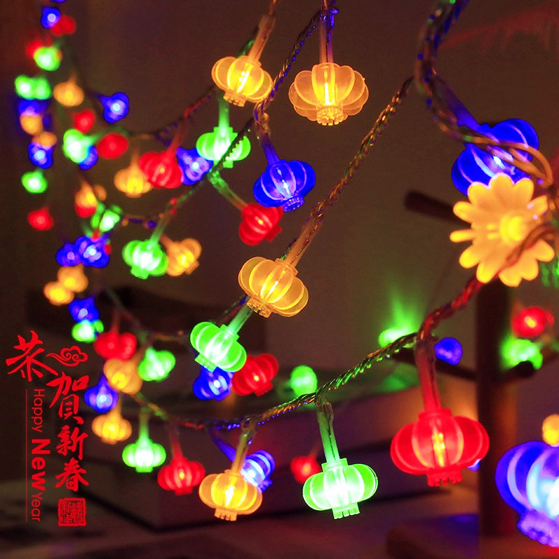 中国新年灯笼 2024 Traditional Red Lantern Chinese Knot LED String Lights ...