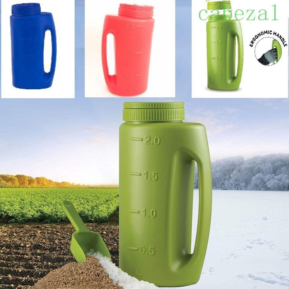 CABEZA Handheld Seed Spreader, Portable Sowing Pot Salt Fertilizer ...