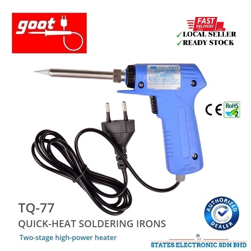 ORIGINAL GOOT TQ77 Quick Heat Soldering Iron - 20/200W (JAPAN) - TQ-77 ...