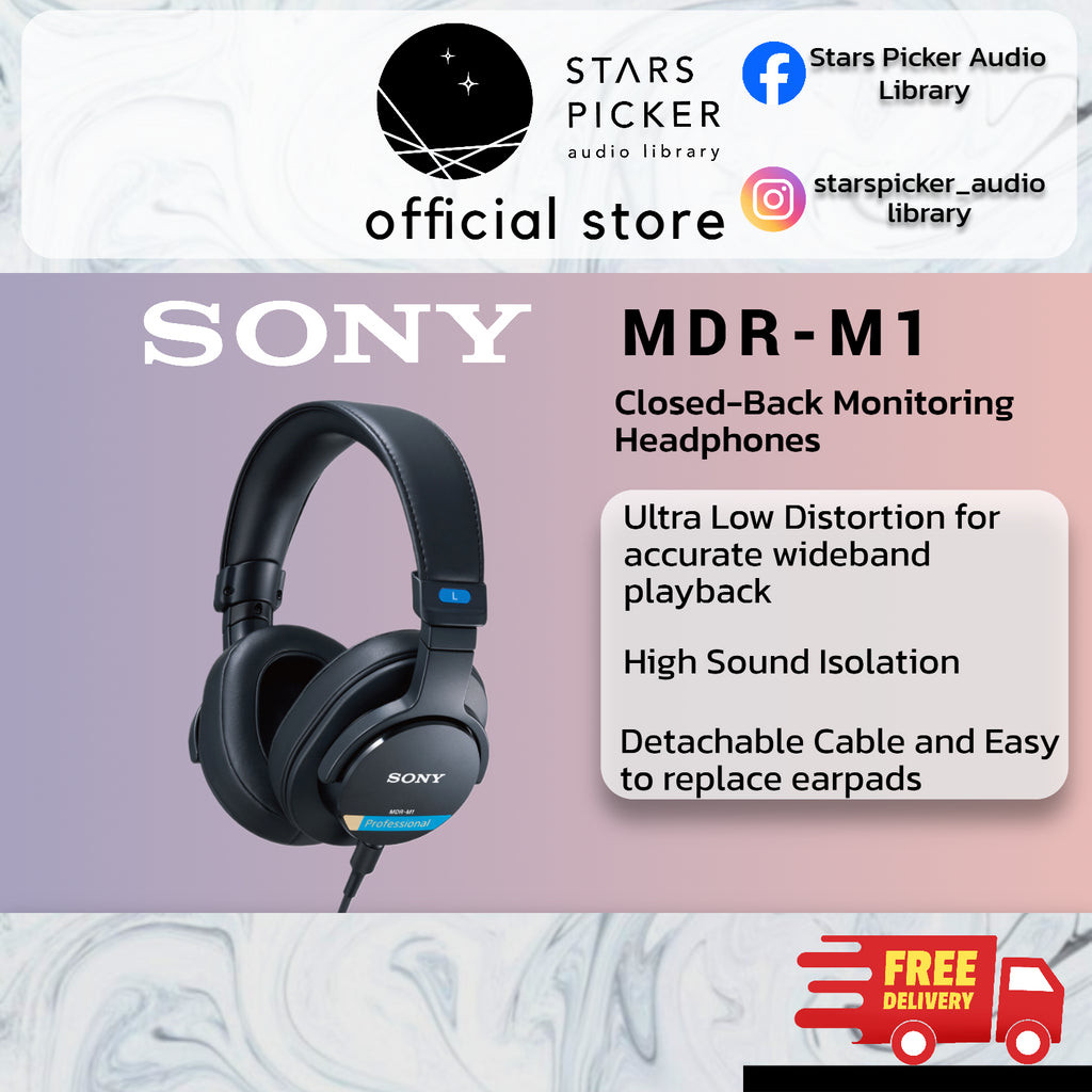 Sony MDR-M1 Professional Studio Closed-Back Headphones for Mixing and ...