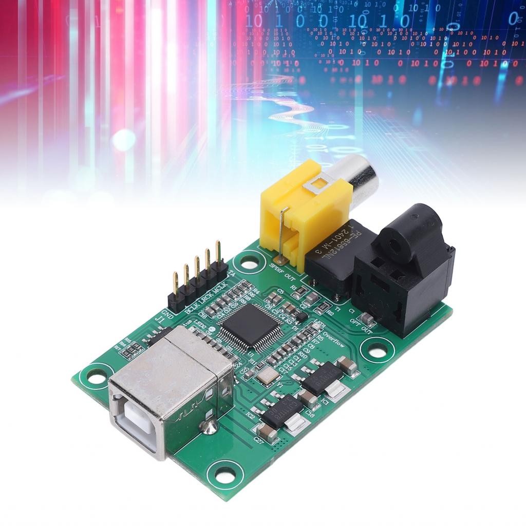 Maib Sound Streaming Controller Module 24 Bit 192K Universal Serial Bus to SPDIF Optical I2S USB ...