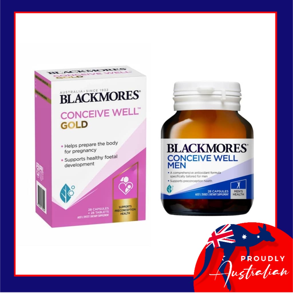 Blackmores Conceive Well Gold + Conceive Well Men 28 Tablets | Shopee ...