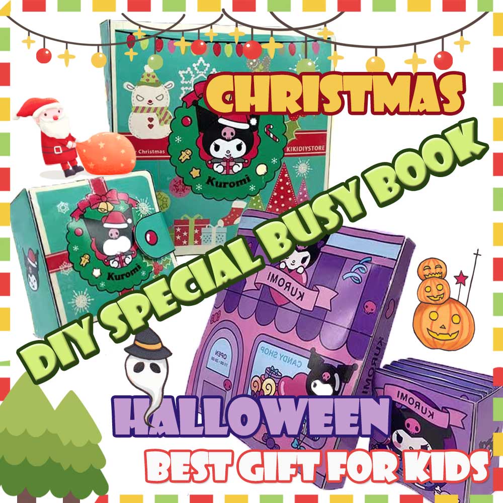 Halloween Christmas Quiet Book Montessori Toys Busy Book for Girls 3-6 ...