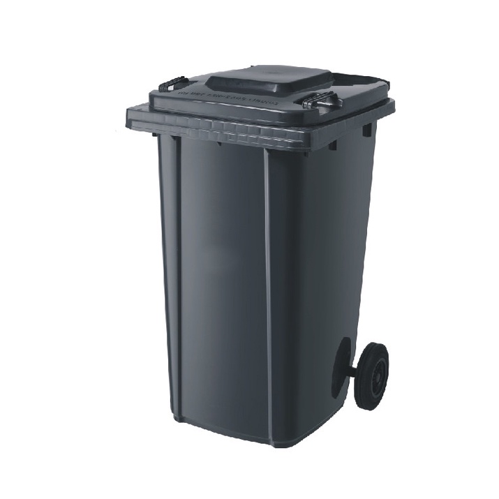 100L Outdoor Trash Bin Tong Sampah Bertutup Besar Hijau Large Mobile ...