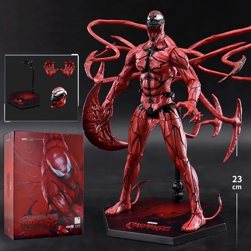 ZD Toys Original Marvel Venom Carnage Action Figure 23cm Amazing Spider ...
