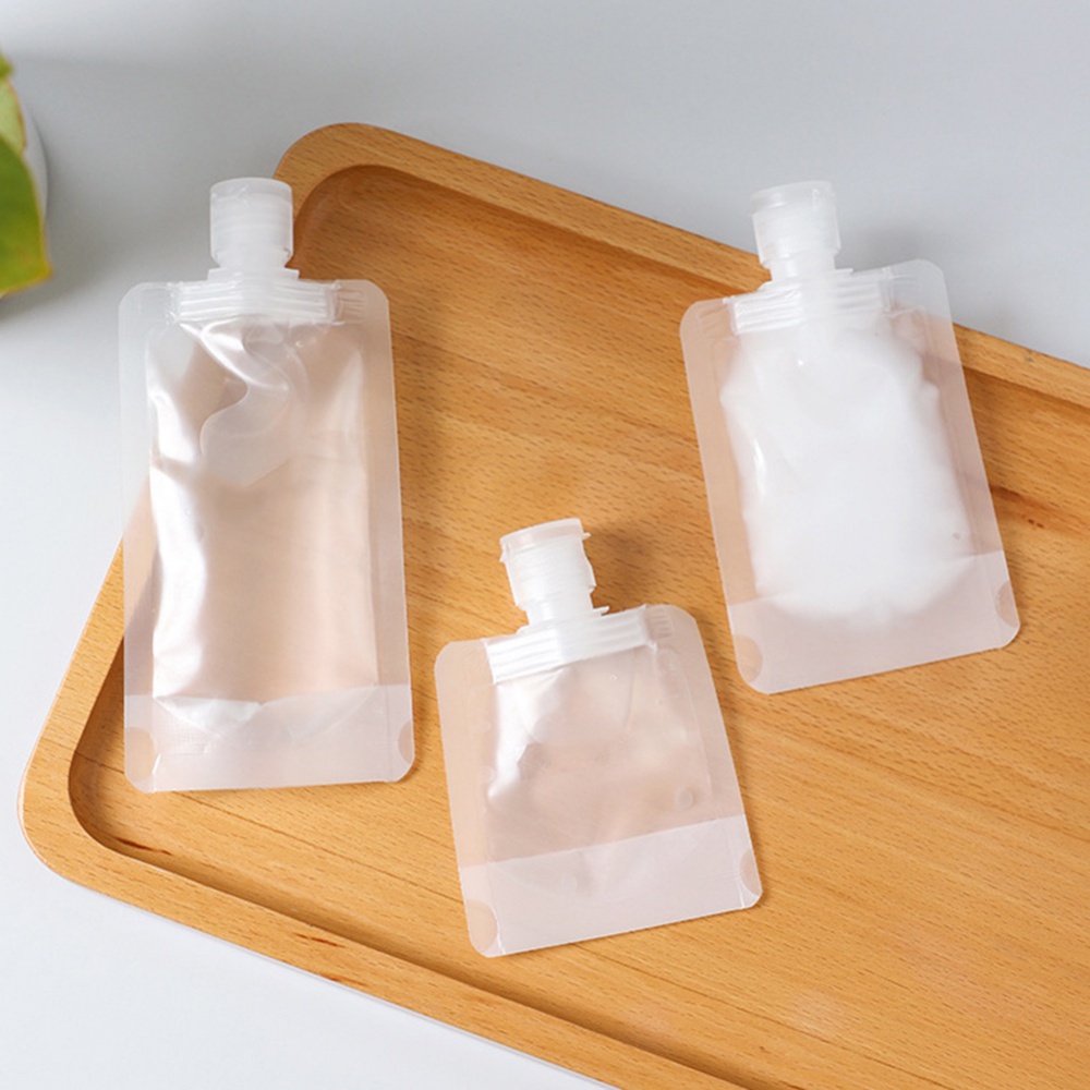 Transparent travel portable packaging bag lotion cosmetics storage bag ...