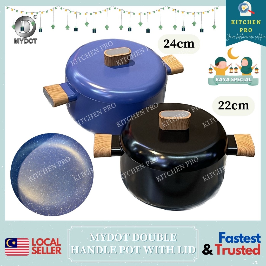 𝐊𝐈𝐓𝐂𝐇𝐄𝐍 𝐏𝐑𝐎 | MYDOT Modern Soup Cooking Pot With Lid/ Double Handle ...