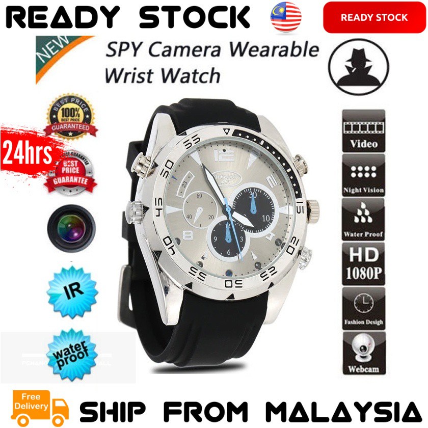 Wrist Watch Men Hand Jam Tangan with Camera Support Waterproof Full HD ...