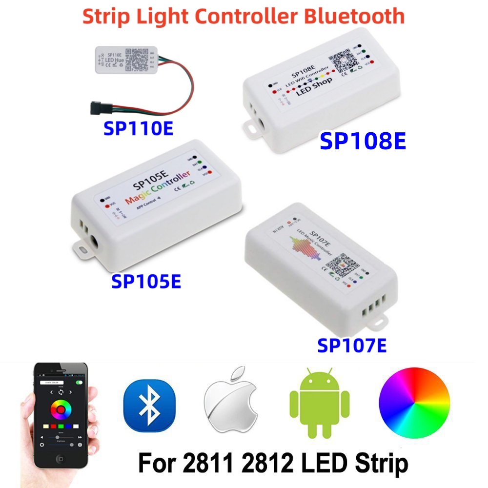 DC5V-24V Pixel Controller WS2812B WS2811 SK6812 Led Pixels Strip Light Controller Bluetooth ...