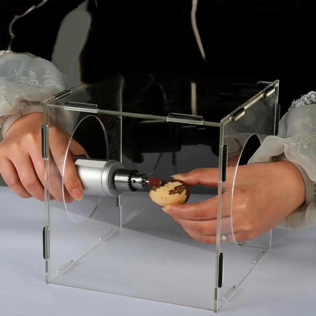 Fully Enclosed Grinding Dust Box Cover Acrylic Clear Portable ...