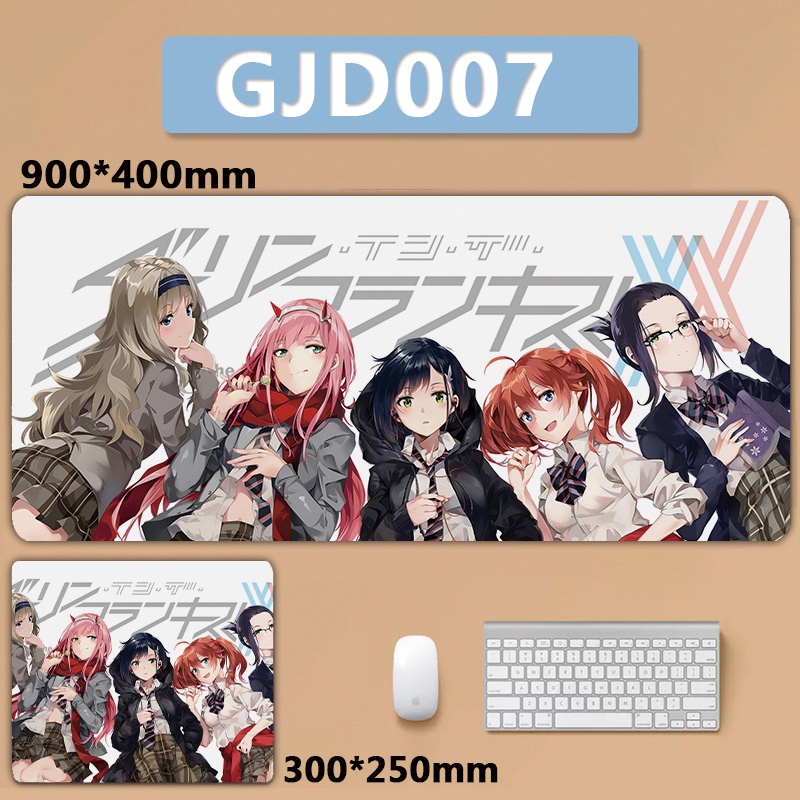 Anime Sexy Girl Zerotwo XXL Large Silicone Mouse Pad Keyboard Pad Zero ...