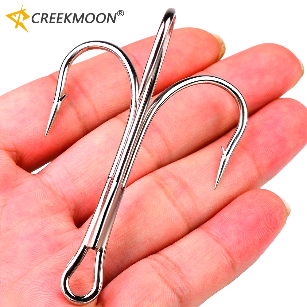 50pcs 4 Times Stronger Sharp Treble Hook Fishing Accessories High ...