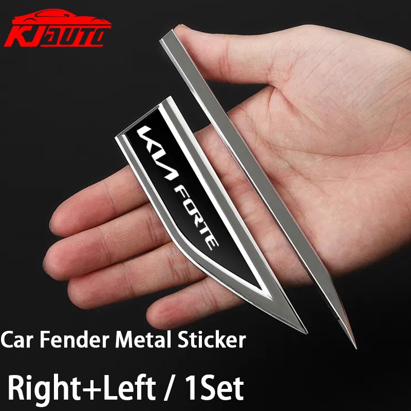 KIA Forte Car Stainless Steel Car Door Fender 3D Metal Side Logo ...