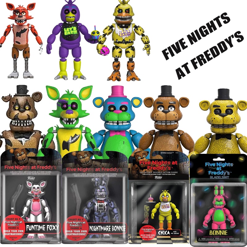 FIVE NIGHTS AT FREDDY'S Action Figures FNAF BONNIE FOXY CHICA FREDDY ...