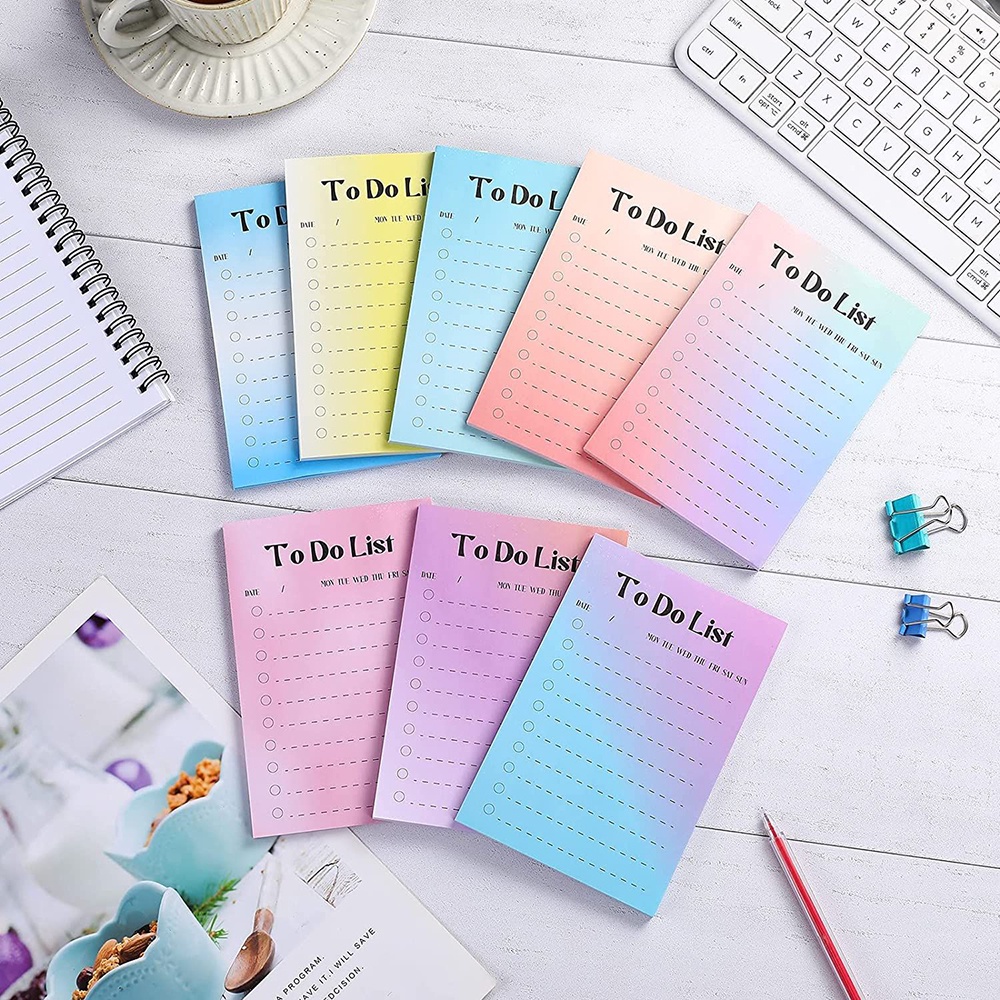 50 Sheets Gradient Colors To Do List Sticky Notes Notepad Memo Planner ...