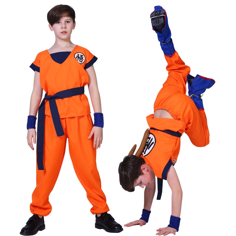 Halloween Anime Dragon Ball Costume For Kids Boy Son Goku Cosplay ...