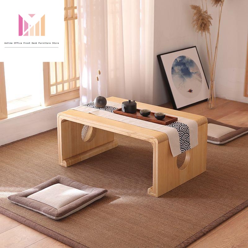 Solid wood tatami coffee table Japanese coffee table kang table small ...