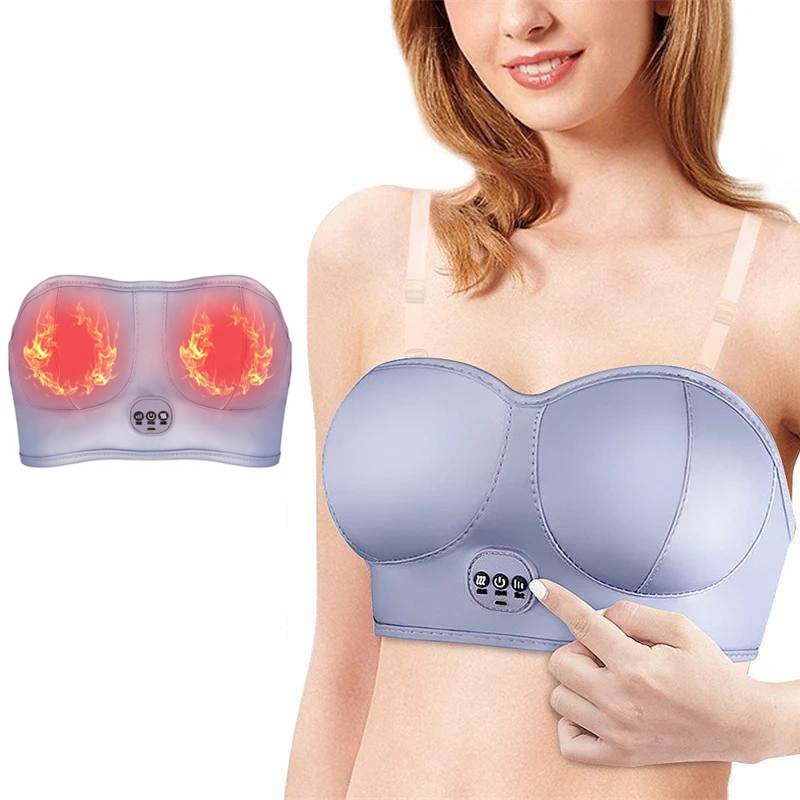 Electric Breast Massage Bra Wireless Heating Vibration Chest Breast