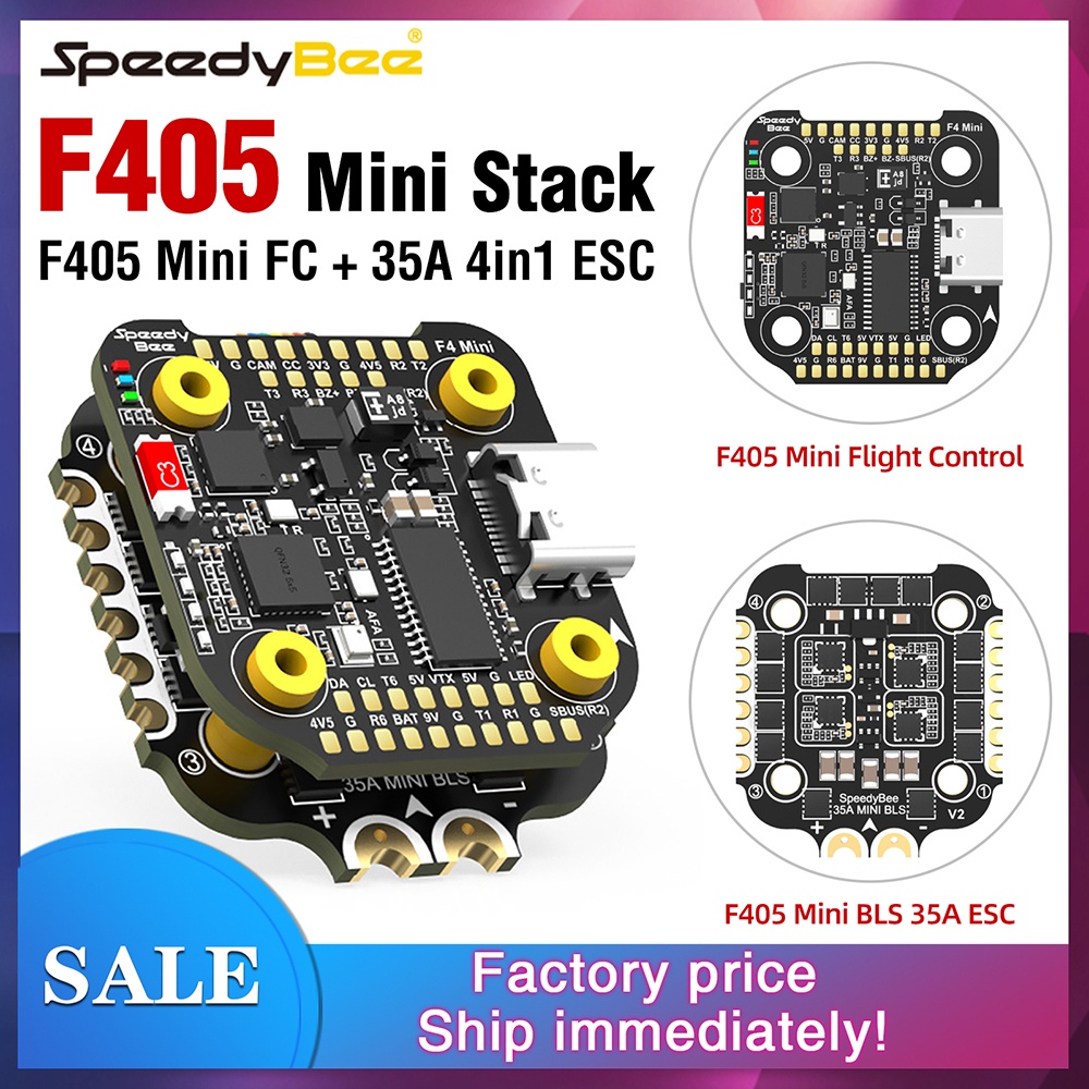 SpeedyBee F405 Mini Stack Flight Controller FC BLS 35A V2 3-6S 20x20 4 ...