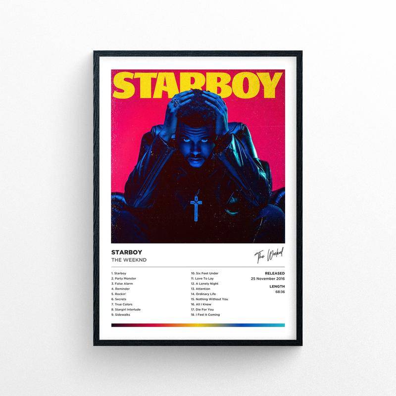 The Weeknd - Starboy Unframed Poster Print | Polaroid Style | Album ...