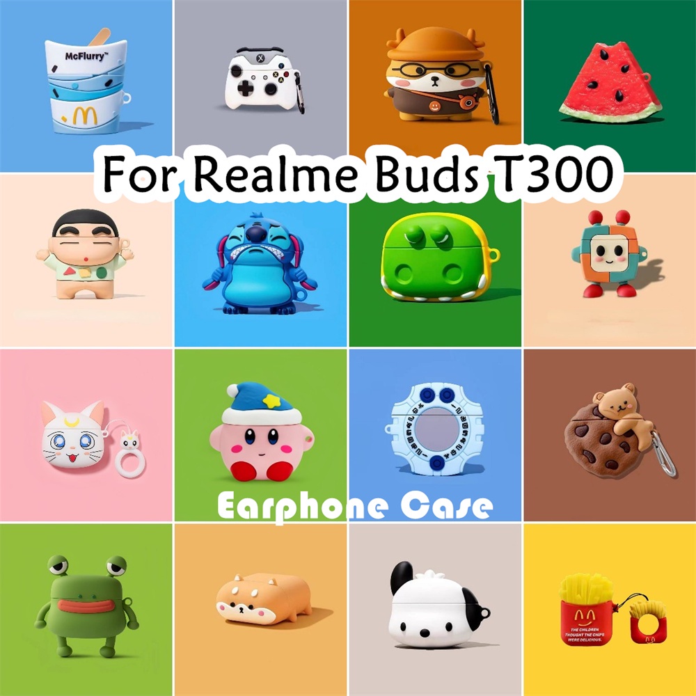 READY STOCK!For Realme Buds T300 Case Super Cool Cartoon Soft Silicone ...