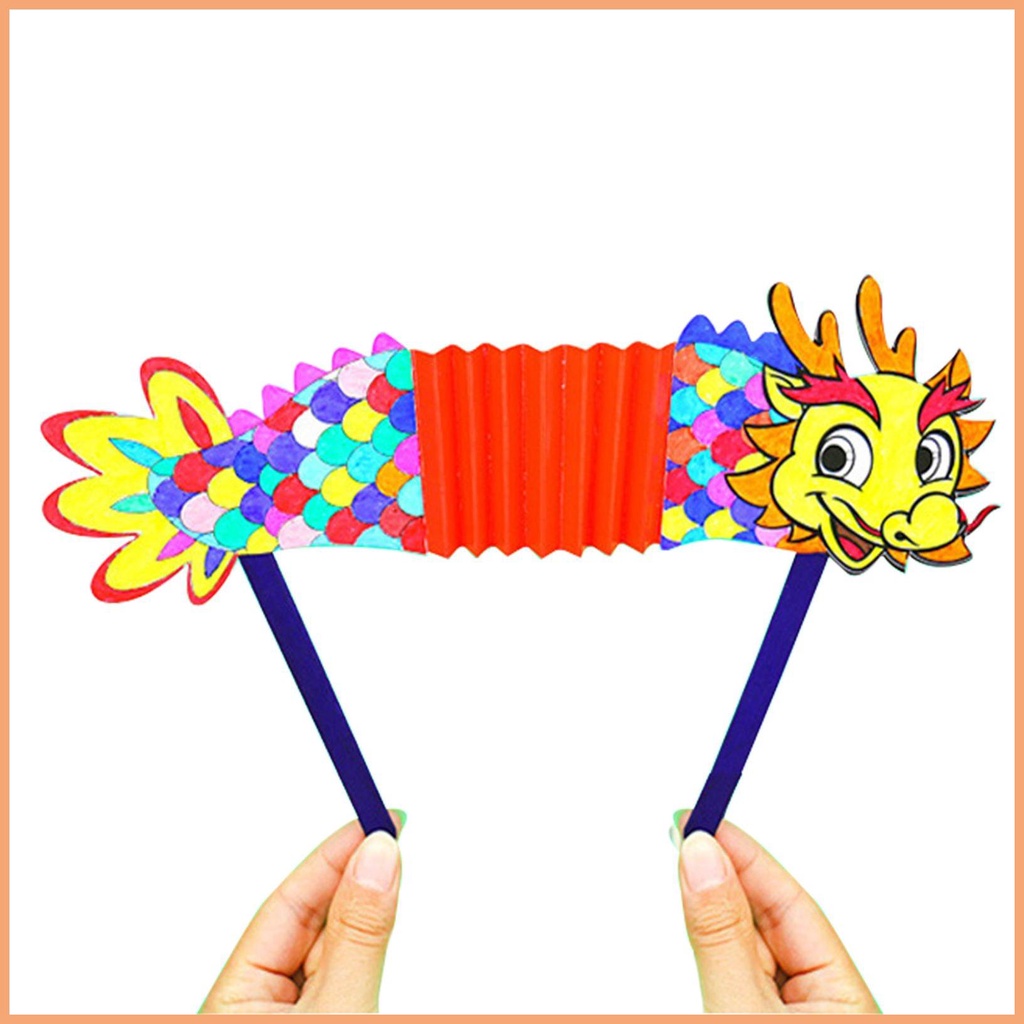 Chinese New Year Dragon Dance DIY Small Dragon Dance Paper Craft Set ...